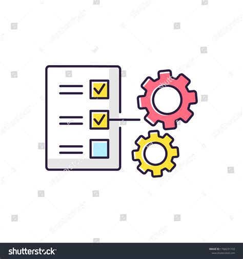Technical Task Rgb Color Icon Document Stock Vector Royalty Free