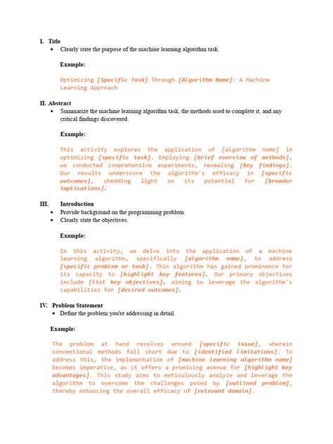 Lab Report Guidelines Pdf Program Optimization Machine Learning