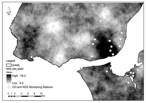 A No 2 Observed Spatial Dispersion Simulated With Dss For April Download Scientific Diagram