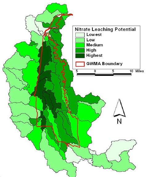 Modeled Results Showing Areas With Lower And Higher Nitrate Leaching Download Scientific