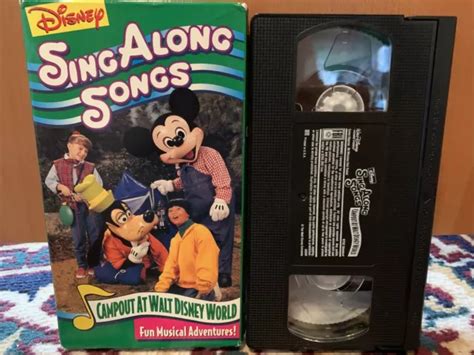 Disney Sing Along Songs Campout At Walt Disney World Fun Musical Adventures Vhs Picclick Uk