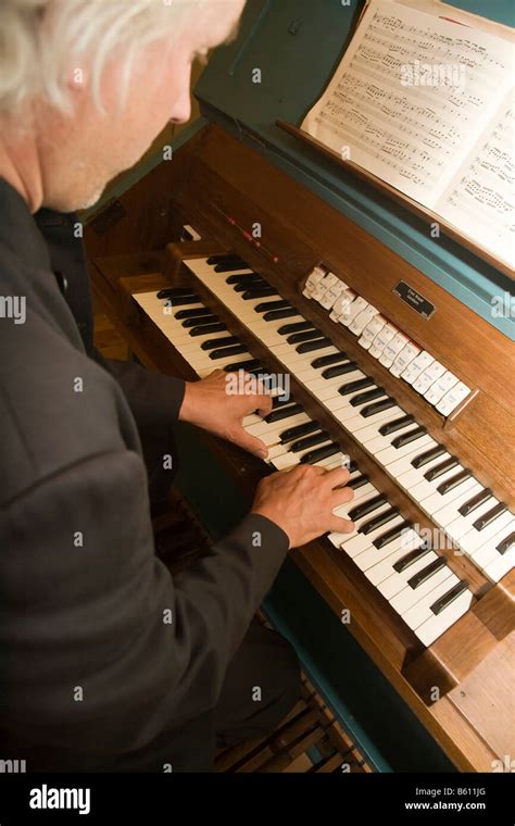 Organ Player Stops And Keyboard Or Manual Of The Privately Restored