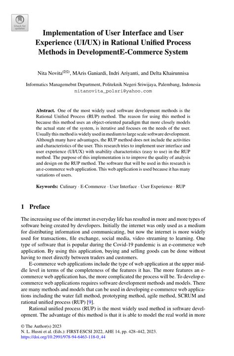 Pdf Implementation Of User Interface And User Experience Uiux In Rational Unified Process