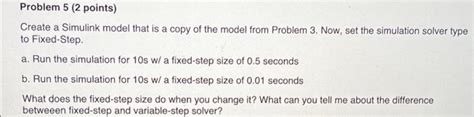 Solved Problem 5 2 Points Create A Simulink Model That Is