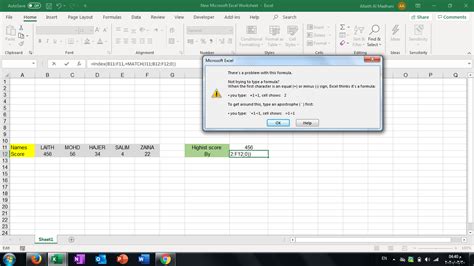 Excel Index And Match Formula Issue Super User