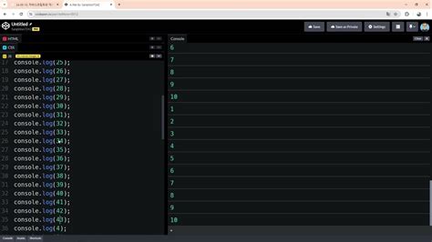 24 05 10 자바스크립트와 제이쿼리 기초 4강 콘솔에 1부터 50까지 출력해주세요 Youtube