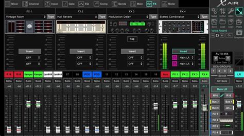 behringer xr18 midas mr18 18 analog inputs plus usb input and four
