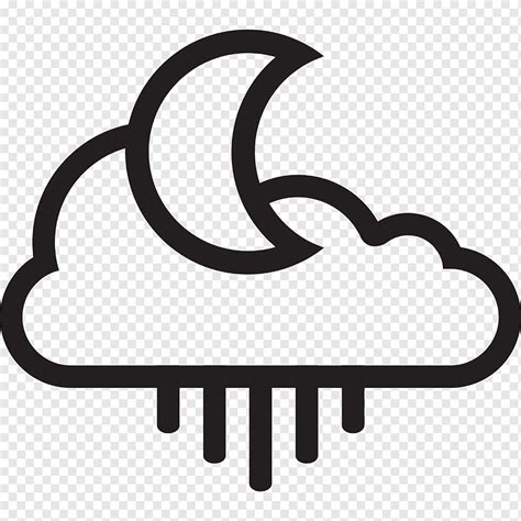 구름 예보 달 밤 비 날씨 Weathercon 일기 예보 수집 아이콘 Png Pngwing
