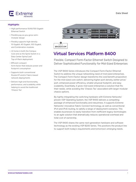 Vsp 8400 Data Sheet Pdf I Pv6 Internet Protocols