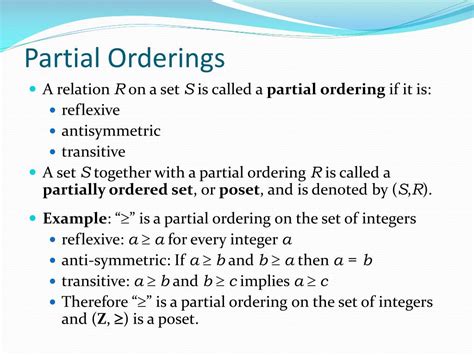Ppt Partial Orderings Powerpoint Presentation Free Download Id 2660645