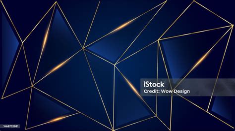 파란색 황금 다각형 가장자리 삼각형 모서리 로얄 어워드 그래픽 배경 빛나는 라인 우아한 광택 현대 템플릿입니다 럭셔리 프리미엄