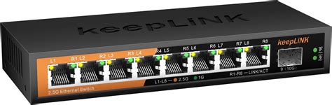 Keeplink 8 Ports 2 5g Switch Smart Web Managed 8 X 2 5g Base T And 1 X 10g Sfp Slot