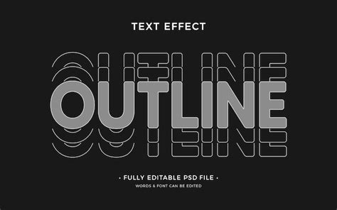 Premium Psd Lines Text Effect