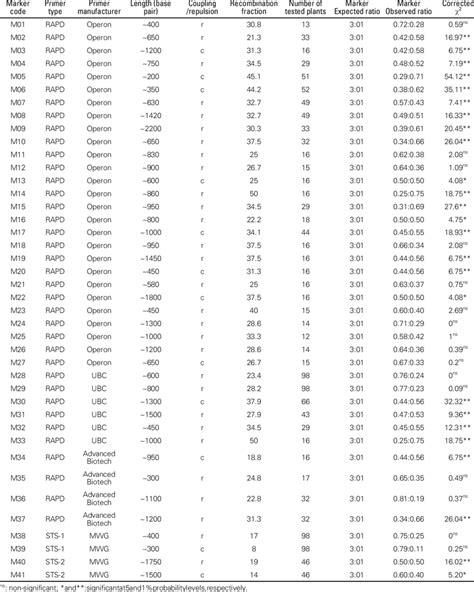 Molecular Markers For Restorer Fertility Trait Identified By Rapd And Download Scientific