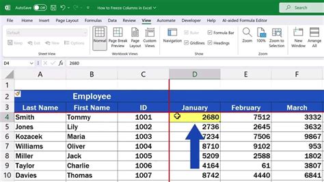 How To Freeze Columns In Excel A Single Or Multiple Columns Easyclick Academyeasyclick Academy