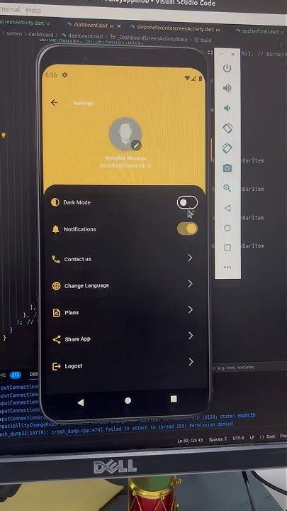 Setting Ui Screen With Flutter App Flutter Flutteruidesign Android Shorts Youtube