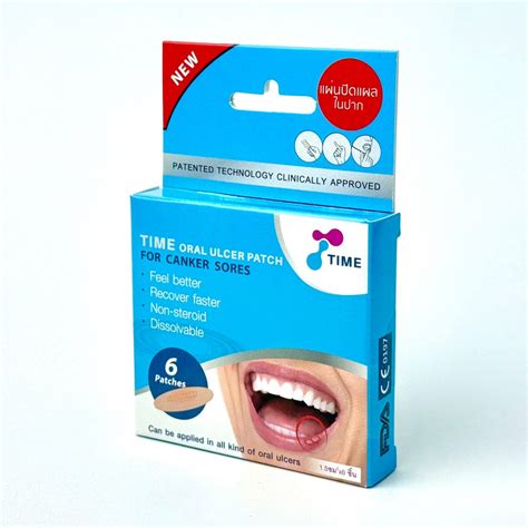 Time Oral Ulcer Patch [กล่อง 6 ชิ้น] แผ่นปิดแผลในปาก ไทม์ ออรัลอัลเซอร์แพตซ์ Shopee Thailand