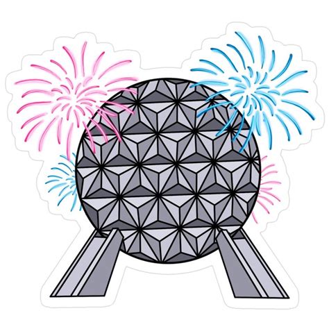 Hidden Mickey Epcot Ball Sticker For Sale By Emmamadd Disney