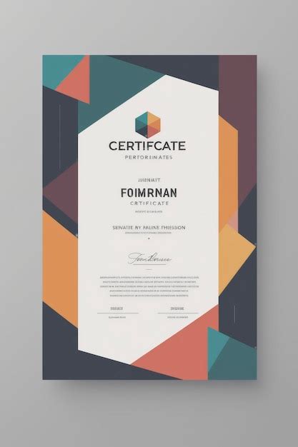 Premium Ai Image Certificate Tamplate