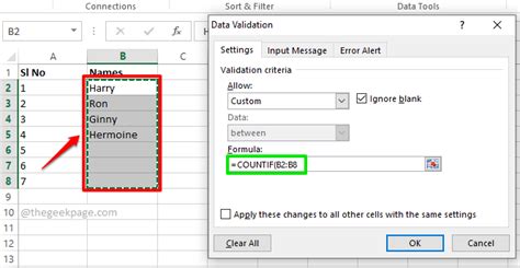 How To Prevent Duplicate Values When Entering Data Into Ms Excel