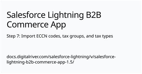 Step 7 Import Eccn Codes Tax Groups And Tax Types Salesforce