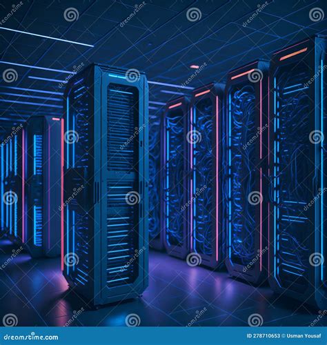 Ai Generated Servers In A Modern Data Center With Sleek Design Stock