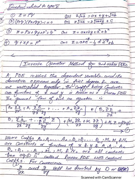 Inverse Operator Method Notes Pdf