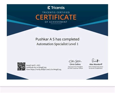 Pushkar A S On Linkedin Im Happy To Share That Ive Obtained A New Certification Automation