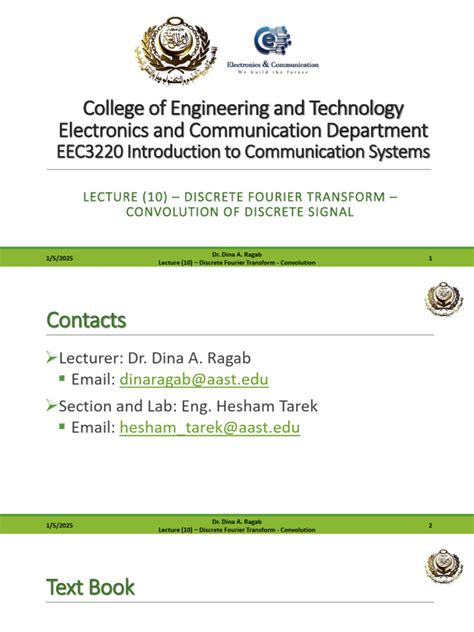 Lecture 10 Pdf Discrete Fourier Transform Spectral Density