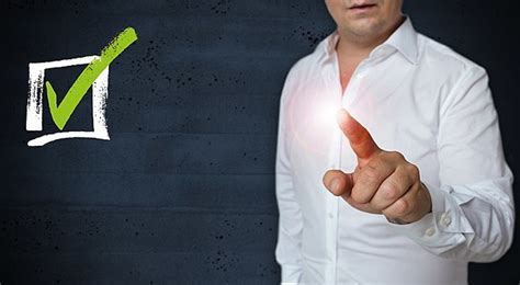 Checkbox Touchscreen Is Operated By Man Concept Checkbox Touchscreen Is Operated By Man Concept