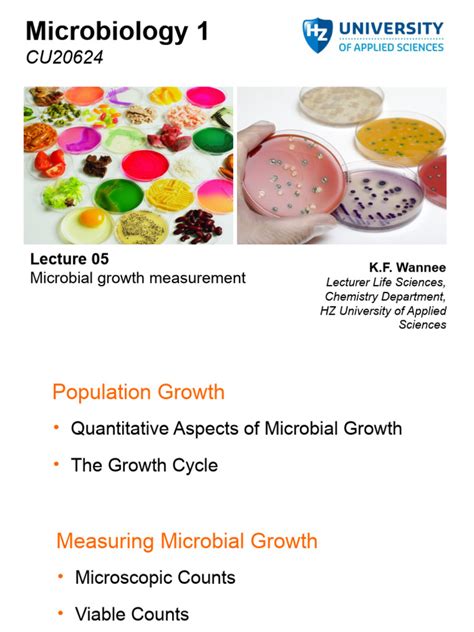 Lecture 05 Microbial Growth Measurement Pdf Bacteria Microorganism