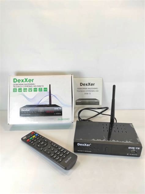 Dekoder Tuner Tv Dvb T2 Dexxer Jn 8833hd Komplet 10892090434 Oficjalne Archiwum Allegro