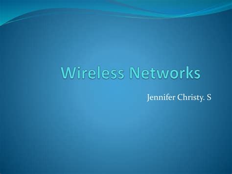 Wireless Networks Ppt Pptx Computer Networking Computing