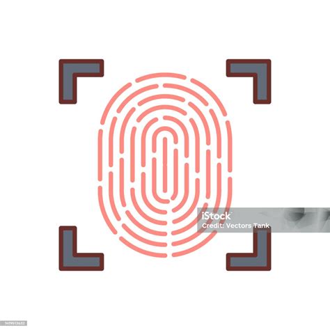 Fingerprint Icon In Vector Logotype Stock Illustration Download Image