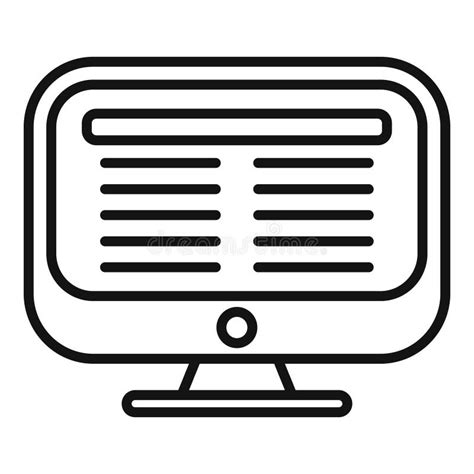 Computer Monitor Displaying Important Data Information Stock Vector Illustration Of Analysis