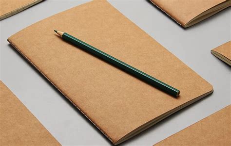 A Kraft Cover Notebook Dot Grid Paper Blank Paper Ruled Paper Sheets Pages In Notebooks