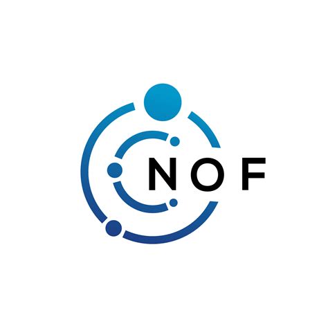 Nof Letter Technology Logo Design On White Background Nof Creative