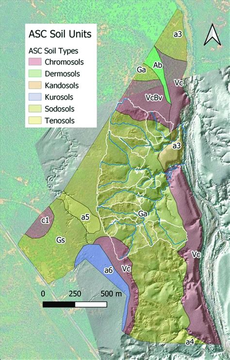 Map Of Soil Types Identified In The Study Area With Outlines Of The Map Of Soil Types Identified In The Study Area With Outlines Of The