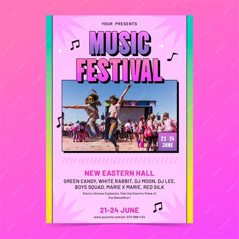 그라디언트 이벤트 포스터 템플릿 무료 벡터