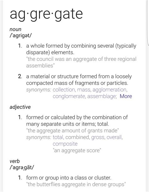 Agglomeration Synonym