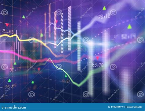 Interactive Financial Data Analysis With Charts Holographic Data Visualization Futuristic
