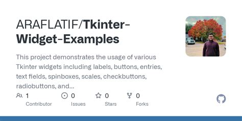 Github Araflatiftkinter Widget Examples This Project Demonstrates Github Araflatiftkinter Widget Examples This Project Demonstrates