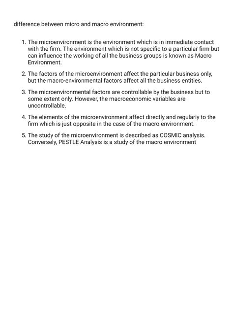 differences between macro and micro environment difference between