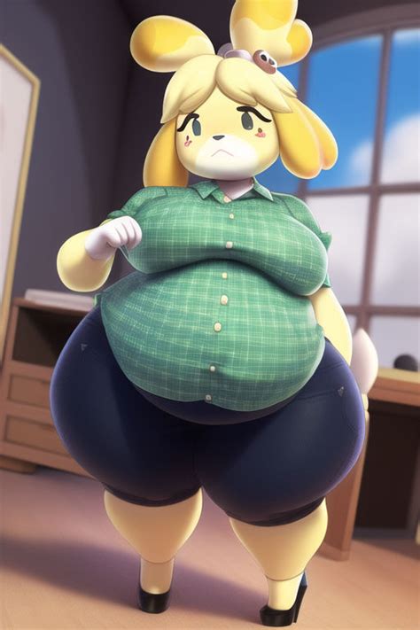 Fat Isabelle Request 1 By Furryaiartwork442 On Deviantart
