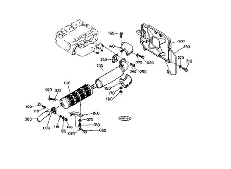 Kubota B4200d T01500 Muffler Parts And Diagram