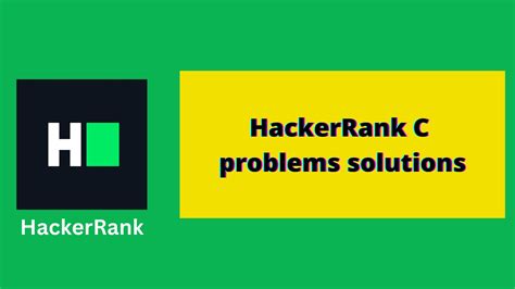 Hackerrank C Problems Solutions Programmingoneonone
