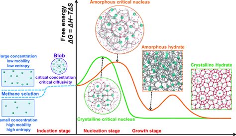 Schematic Diagram Showing Methane Hydrate Nucleation In The Induction Download Scientific