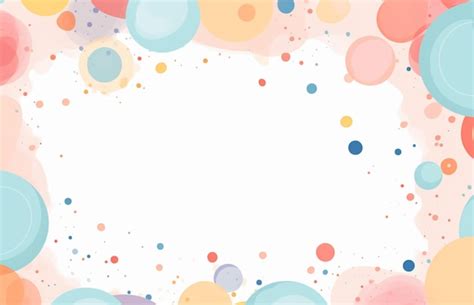 Premium Ai Image Framed With Cute Circles And Colorful Dots On The Background