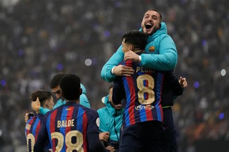 12 Best Pictures As Barca Celebrate Supercopa Trophy Football
