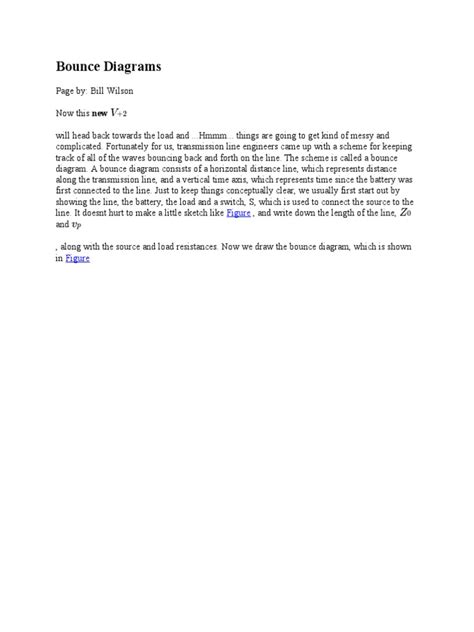 Bounce Diagrams Pdf Transmission Line Waves